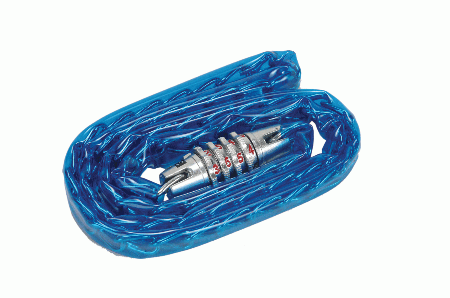 LOO101B- Combo Lock and Chain. Colour: Blue – Rex Imports