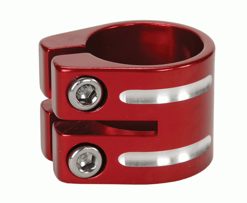 SCS394 – Twin Bolt scooter Clamp, 33.3mm Red – Rex Imports