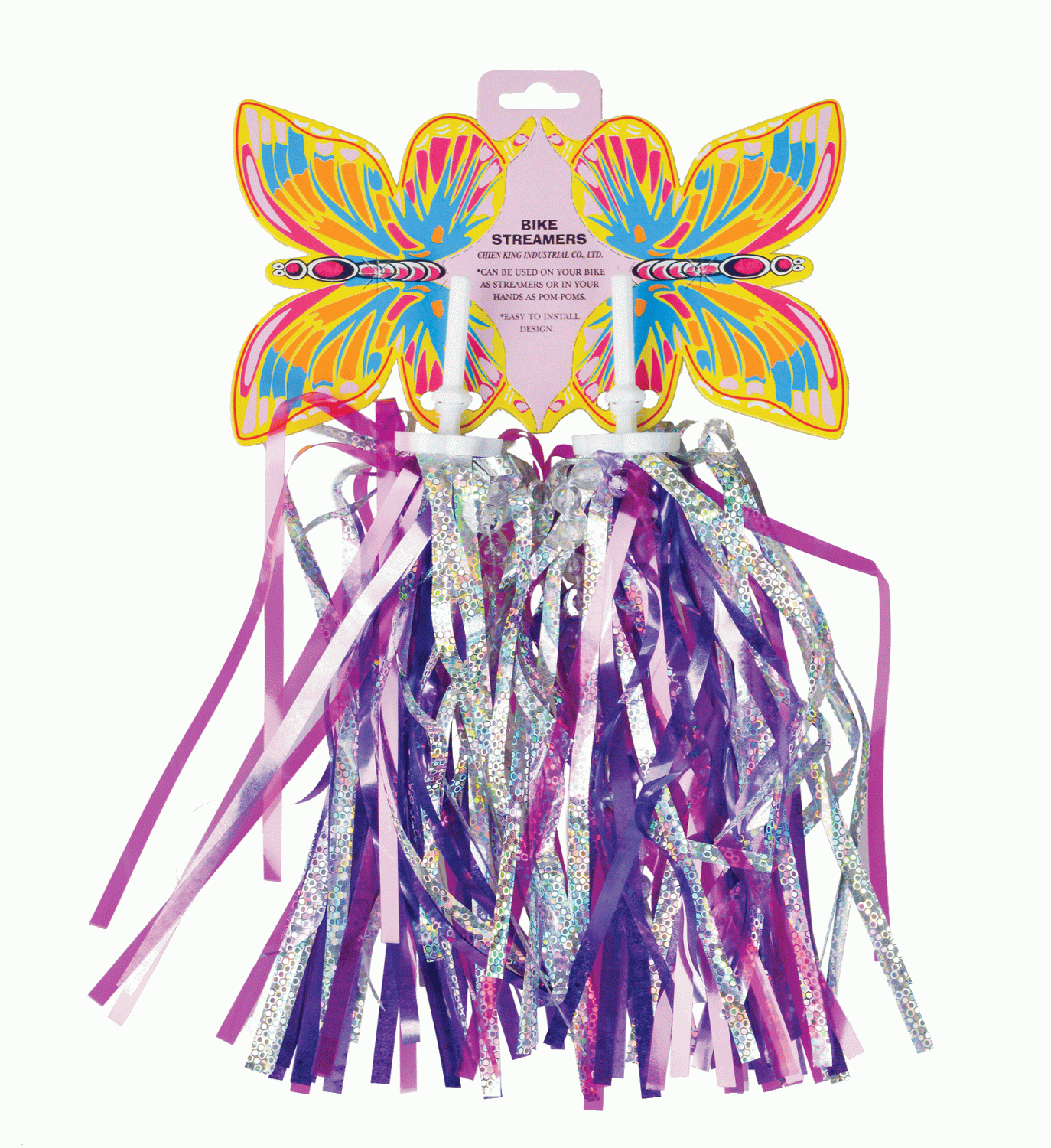 HZX923 – Handlebar Streamers, Sequins/Laser Silver/Pink/Purple – Rex ...