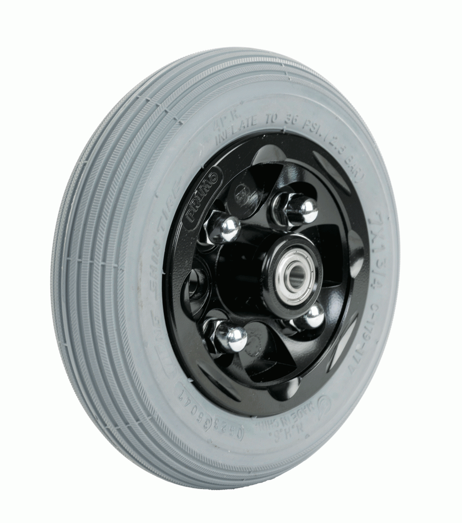 WCC006BAFG – 7 x 1-3/4 Primo Alloy Castor Wheel, Black. Complete with ...